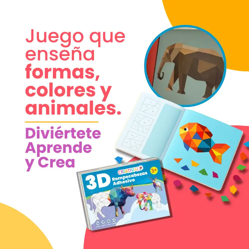 3D Collage Geométrica – Kit de Arte Educativo para Niños 3+ | CRIATIVA ...